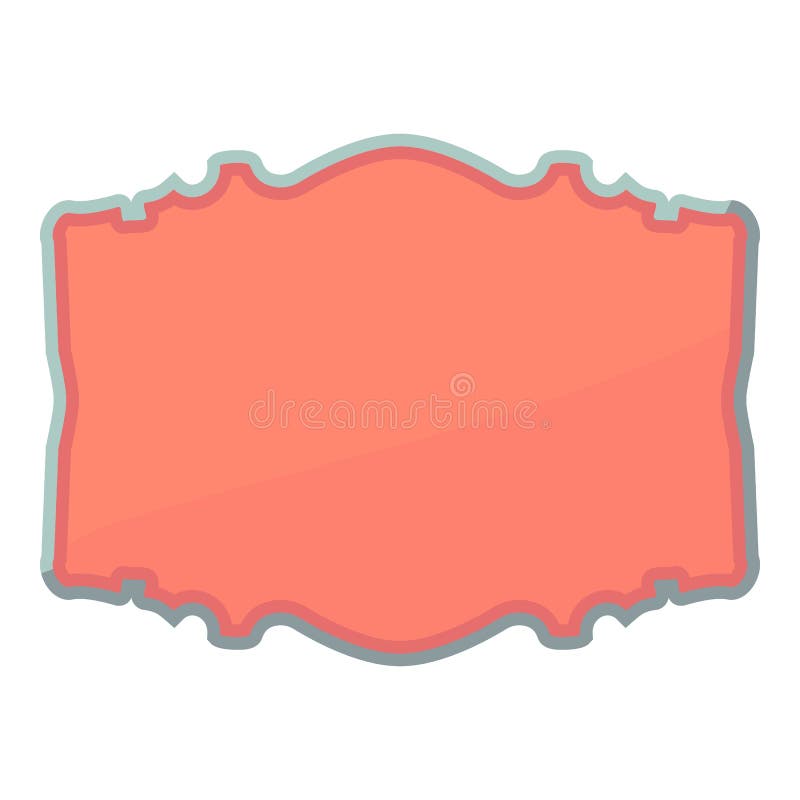 Shaped Label Icon, Cartoon Style Stock Vector - Illustration of brand ...