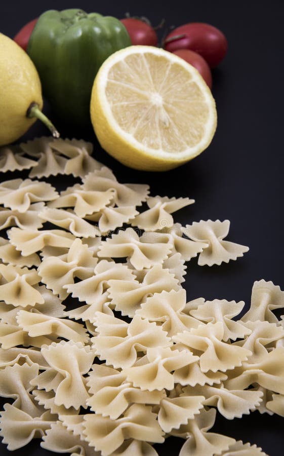 Shaped Pasta and Plain Pasta. Pasta with Different Shapes with ...
