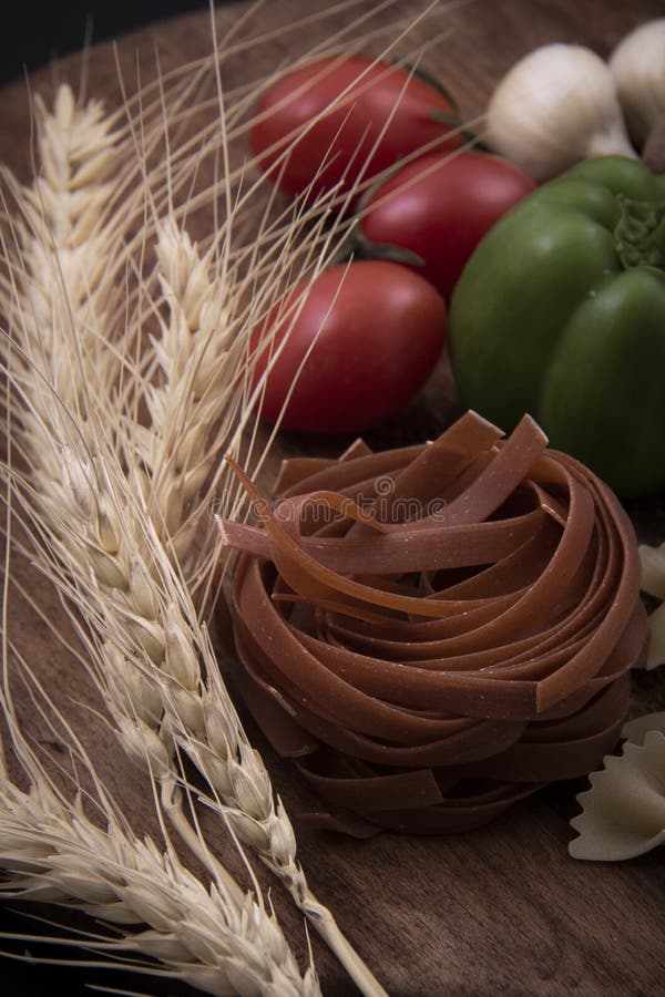 Shaped Pasta and Plain Pasta. Pasta with Different Shapes with ...