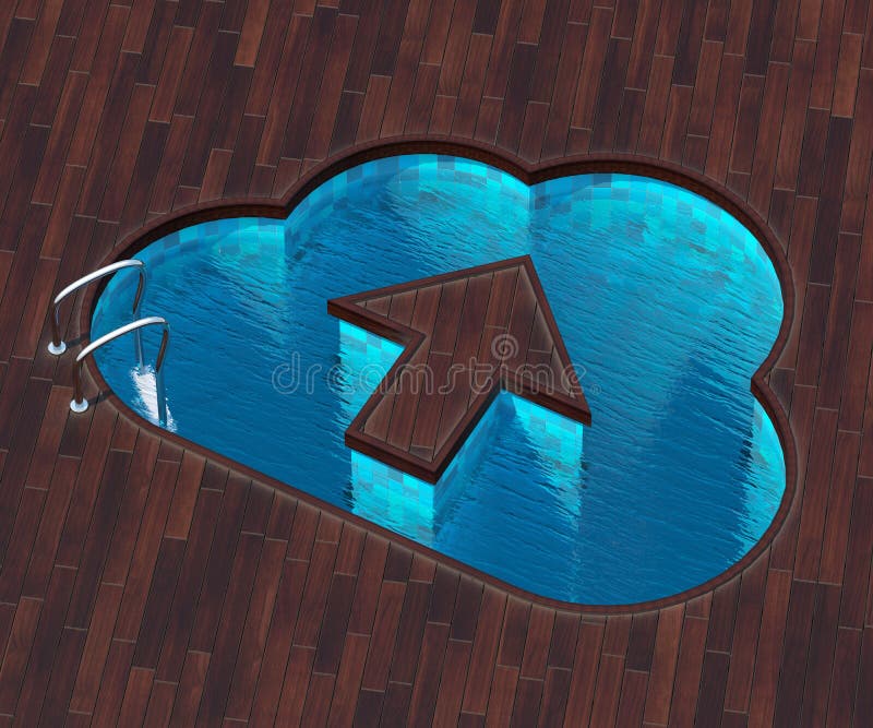 Shaped pool cloud stock illustration. Illustration of blue - 66258921