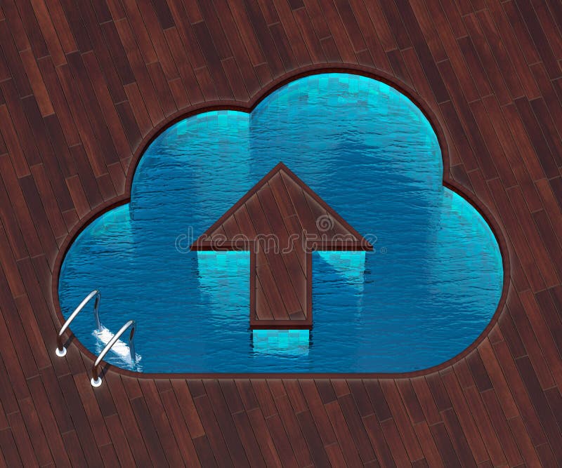 Shaped pool cloud stock illustration. Illustration of pool - 66258960