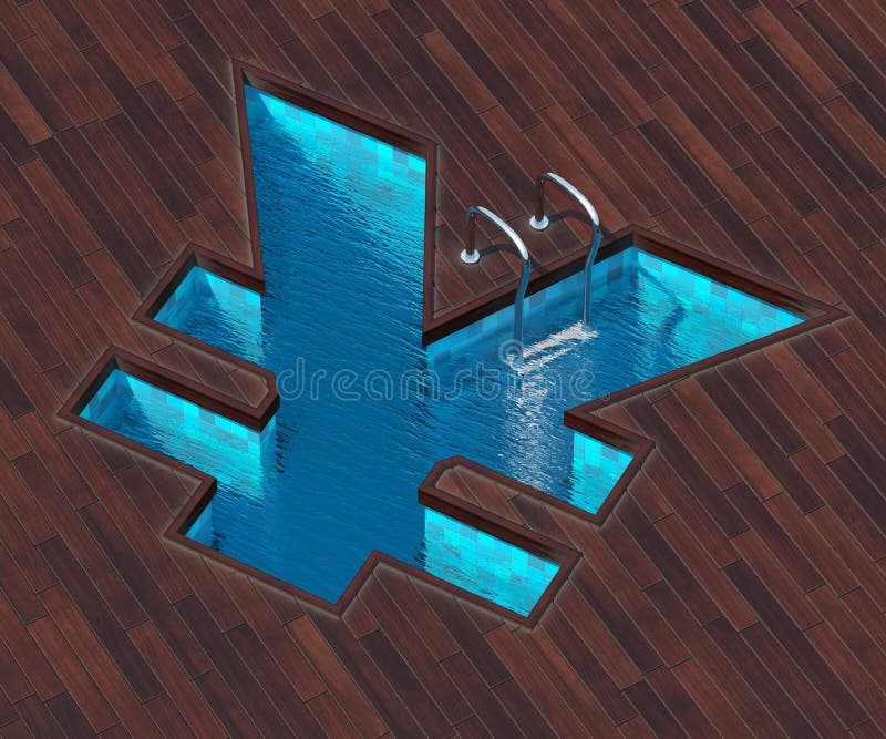 Shaped pool clover stock illustration. Illustration of deep - 66258901