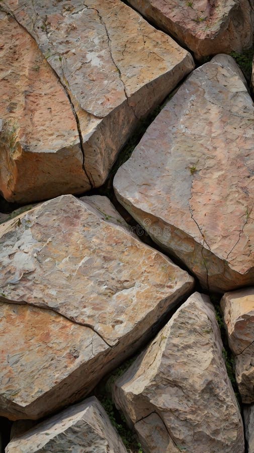 Shaped Rock As a Background in Shades of Gray and Tan- Generative Ai AI ...