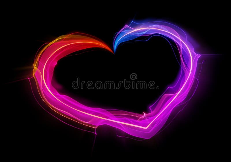Shaped Streaks of Light - Heart Shape Stock Illustration - Illustration ...