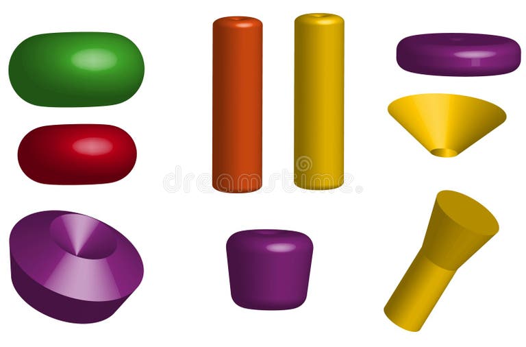 Three Dimensional Shapes Stock Illustrations – 10,222 Three Dimensional ...