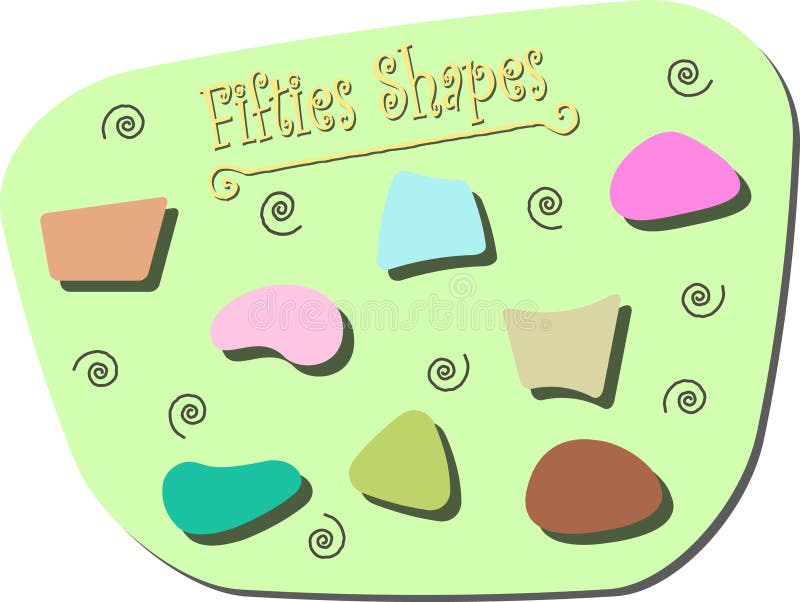 Shapes from the 1950s stock vector. Illustration of fifties - 12259126