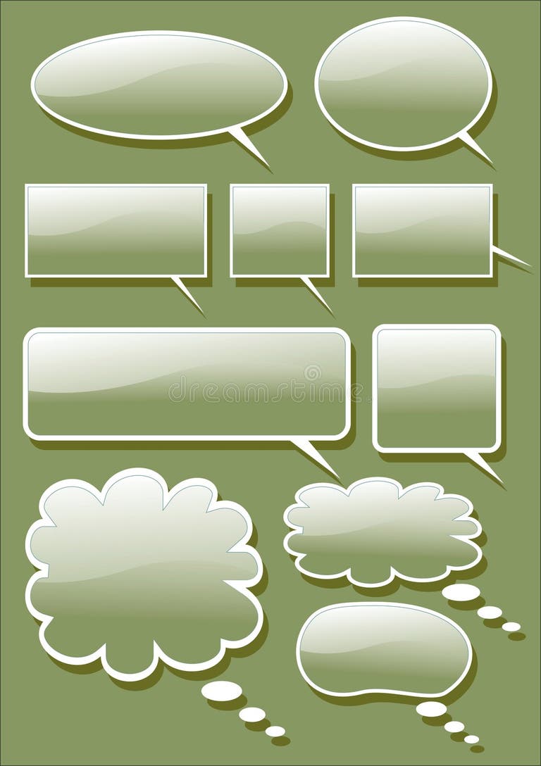 Communication Balloon Color Shapes Stock Illustrations – 794 ...