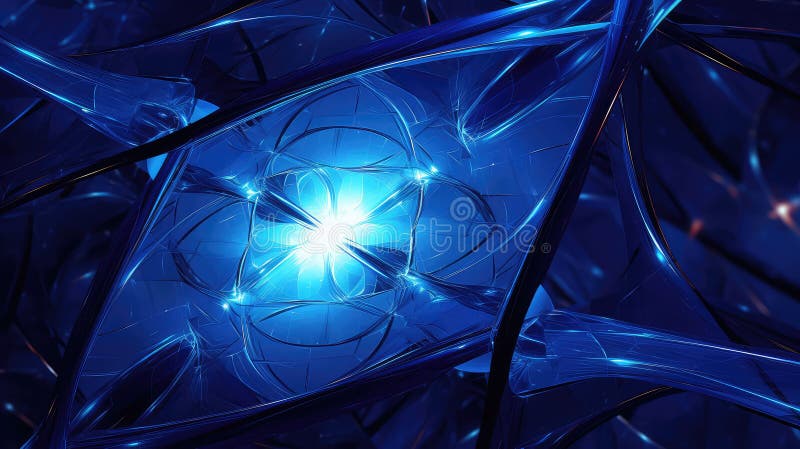 Shapes blue abstract tech stock illustration. Illustration of ...