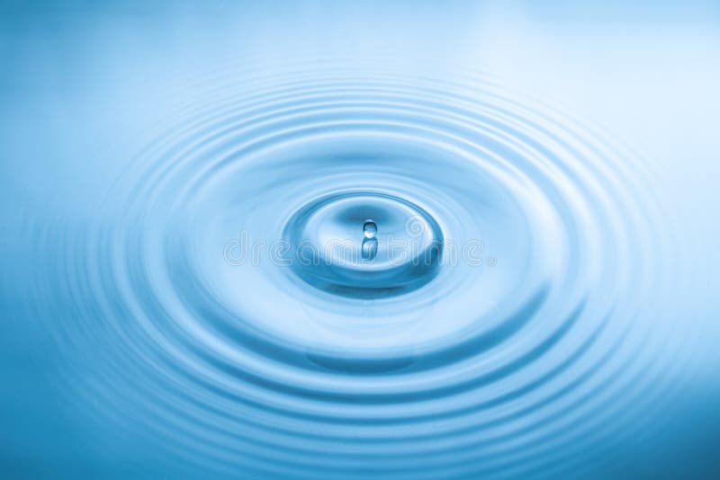 Shapes on Blue Water Surface, Water Drops, Water Surface Stock Photo ...