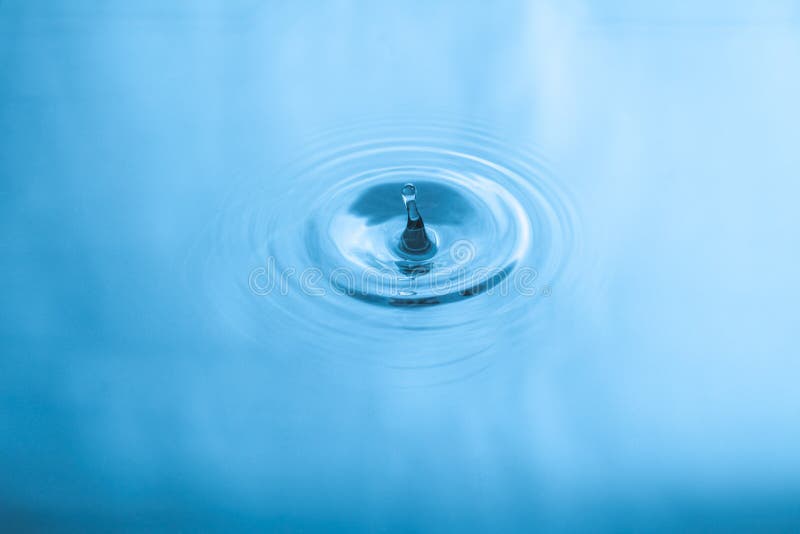 Shapes on Blue Water Surface, Water Drops, Water Surface Stock Photo ...