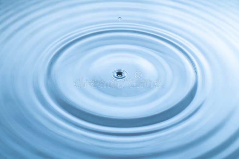 Shapes on Blue Water Surface, Water Drops, Water Surface Stock Photo ...