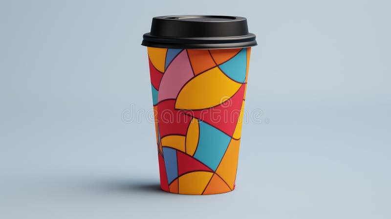 Shapes coffee cup design stock illustration. Illustration of color ...