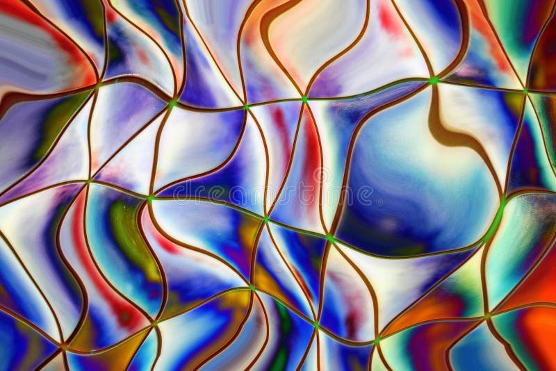 Shapes and Colors, Abstract Computer Art Created Manually Stock ...