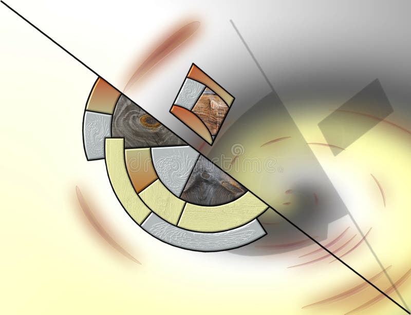 Shapes and Colors, Abstract Computer Art Created Manually Stock ...