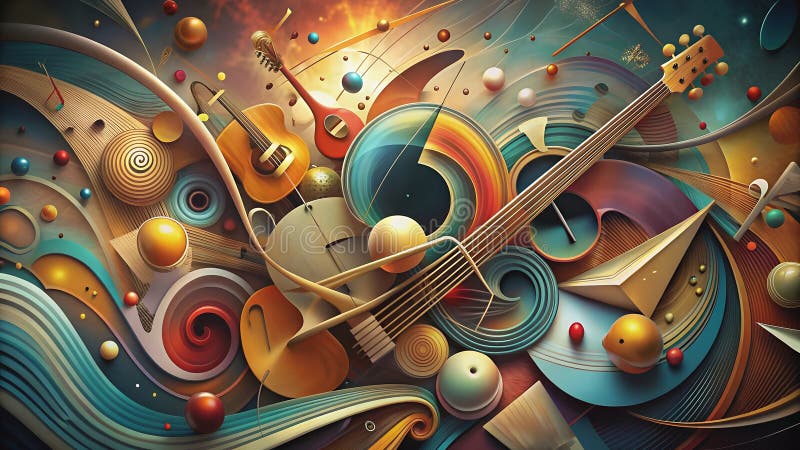 Shapes Dance Across the Canvas, Their Forms Interweaving in a ...