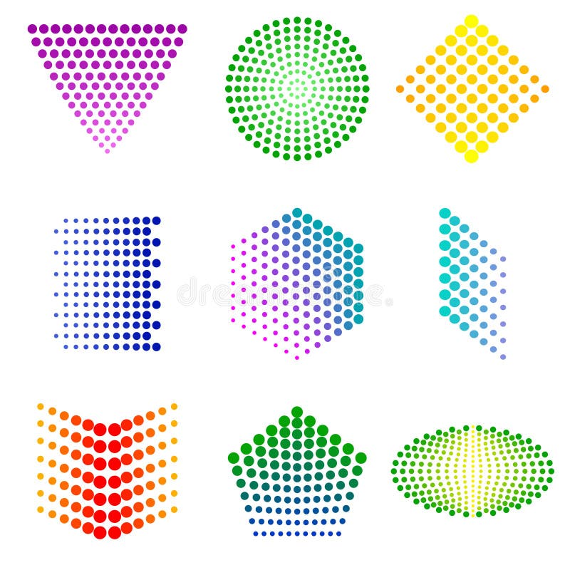Shapes from dots stock vector. Illustration of icon, triangle - 33335022