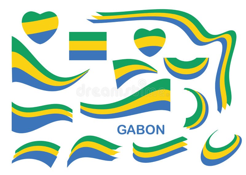 Shapes of Flag of Gabon - Vector Design Elements Stock Vector ...