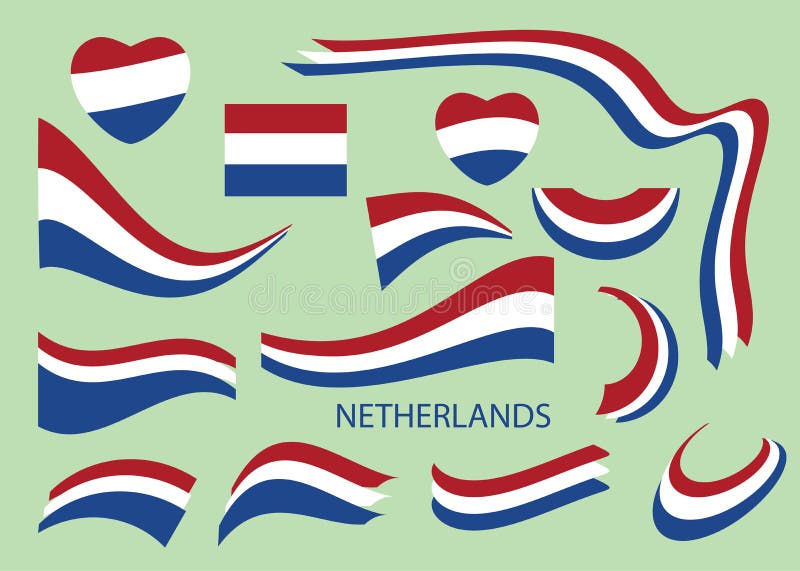 Shapes of Flag of Netherlands - Vector Design Elements Stock Vector ...