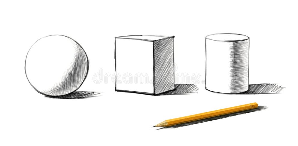Pencil Geometric Shapes Stock Illustrations – 5,784 Pencil Geometric ...