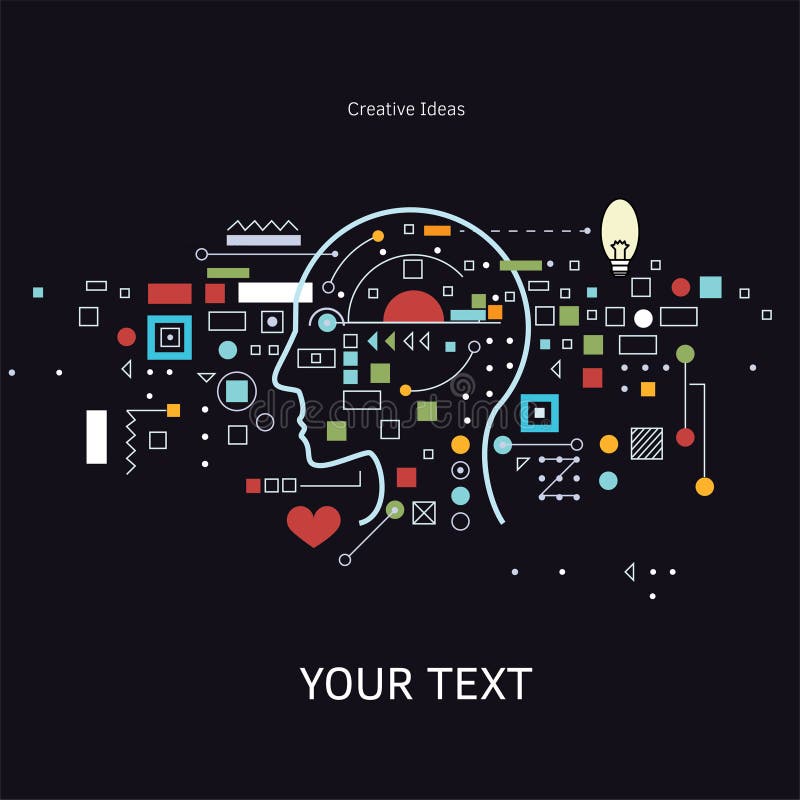 Shapes human head stock vector. Illustration of computing - 113543240