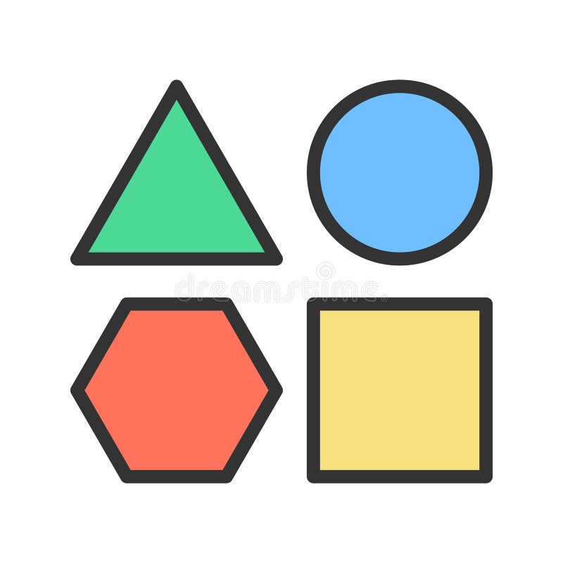 Shapes icon vector image. stock vector. Illustration of circle - 280530221