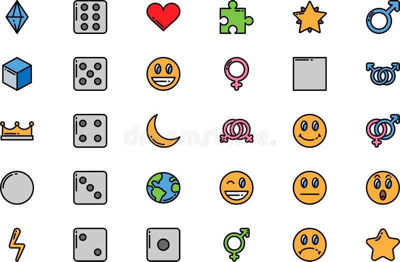 Shapes Icons Collection is a Vector Illustration with Editable Stroke ...