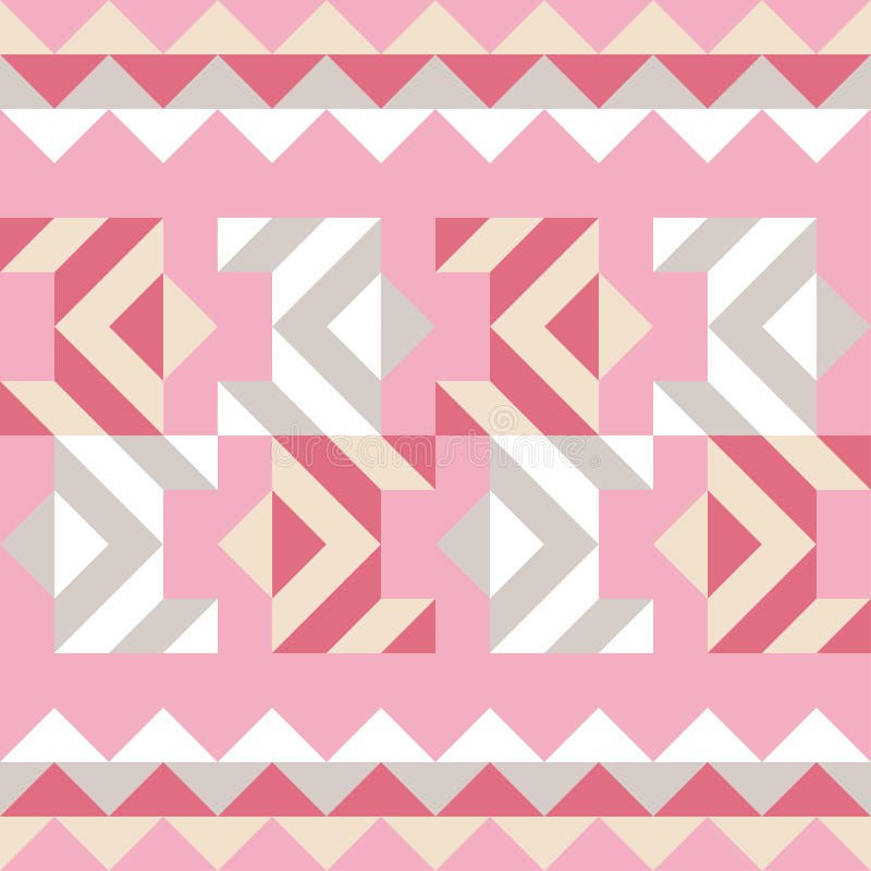 Shapes Made of Triangles. Aztec Elements. Boho Texture. Seamless ...