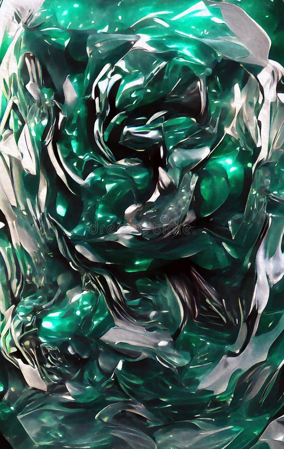 Shapes of Malachite - Abstract Digital Art Stock Illustration ...