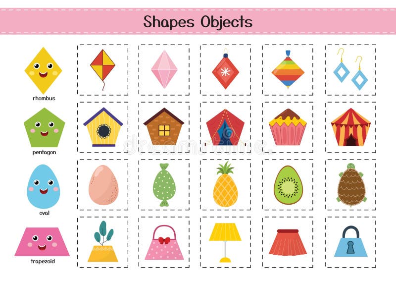 Shapes Objects Set for Kids. Basic Geometric Shapes Elements Collection ...