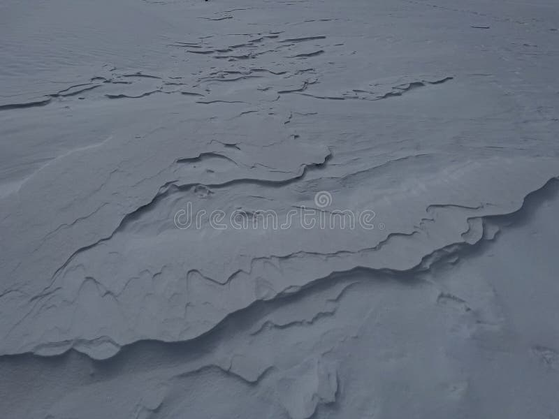 Shapes and Patterns on Snow Caused by Severe Storms Stock Image - Image ...