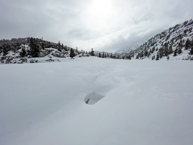 Shapes and Patterns on Snow Caused by Severe Storms Stock Photo - Image ...