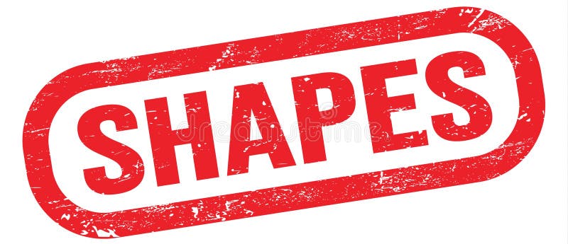 SHAPES, Text on Red Rectangle Stamp Sign Stock Illustration ...