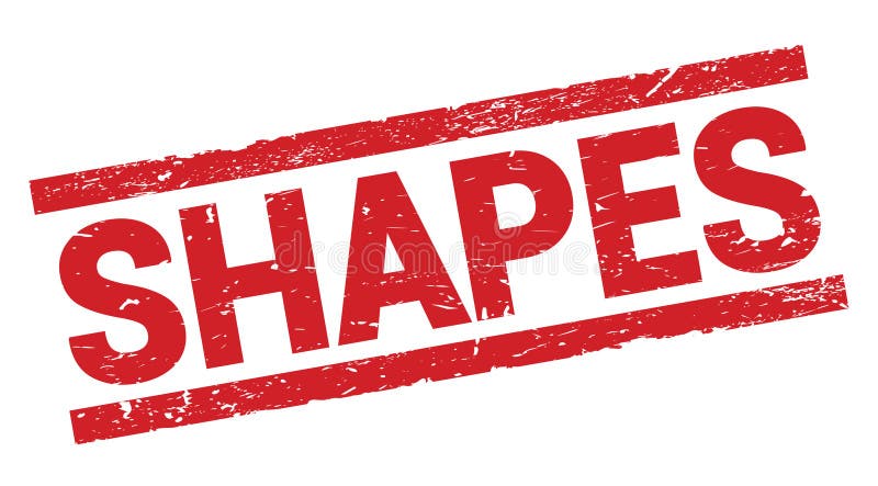 SHAPES Text on Red Rectangle Stamp Sign Stock Illustration ...