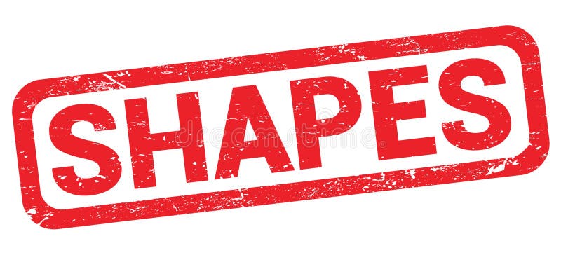 SHAPES Text Written on Red Rectangle Stamp Stock Illustration ...