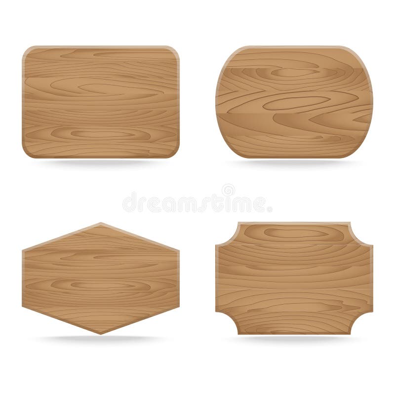Shapes wooden sign boards stock vector. Illustration of board - 119609838