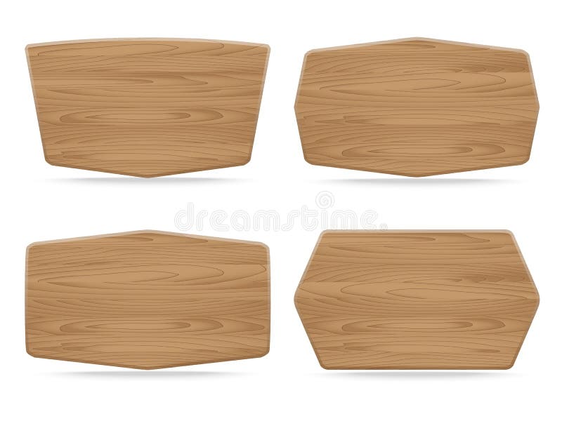 Shapes wooden sign boards stock vector. Illustration of billboard ...