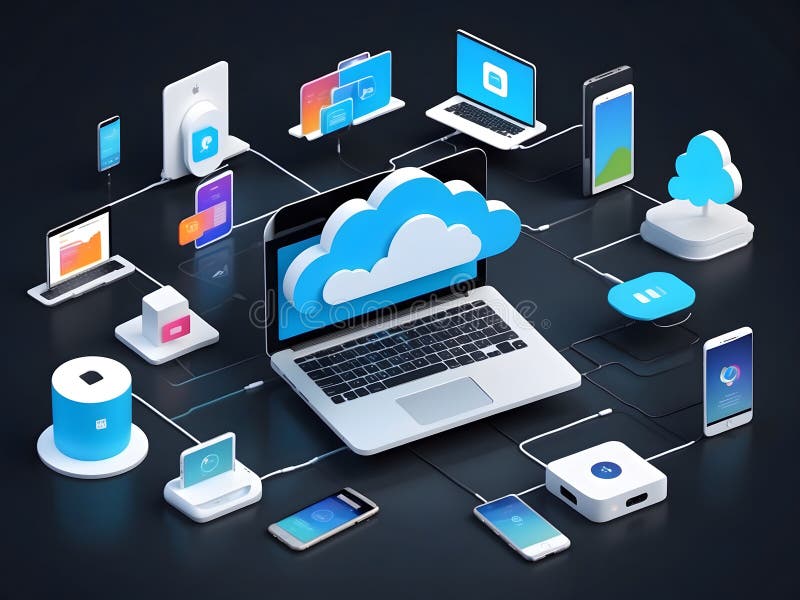 Shaping the Future of Data Storage Stock Illustration - Illustration of ...