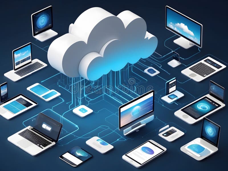 Shaping the Future of Data Storage Stock Illustration - Illustration of ...