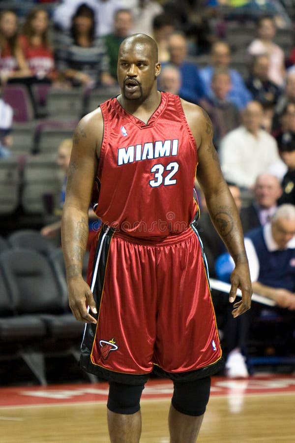 Zahl 32 Shaquille O'Neal Des Miami Heat Oben Abschlusses Redaktionelles ...
