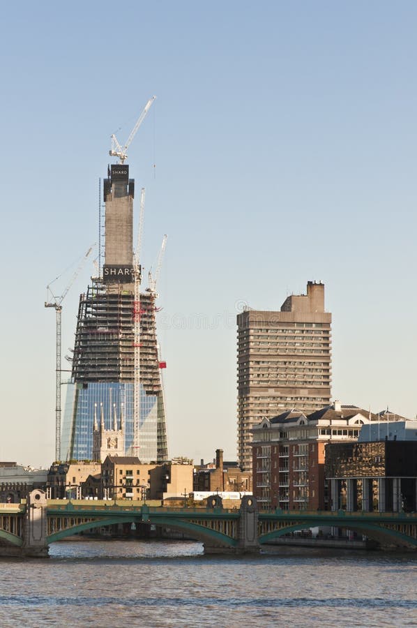 Shard Building Construction. Editorial Photo - Image of england, space ...