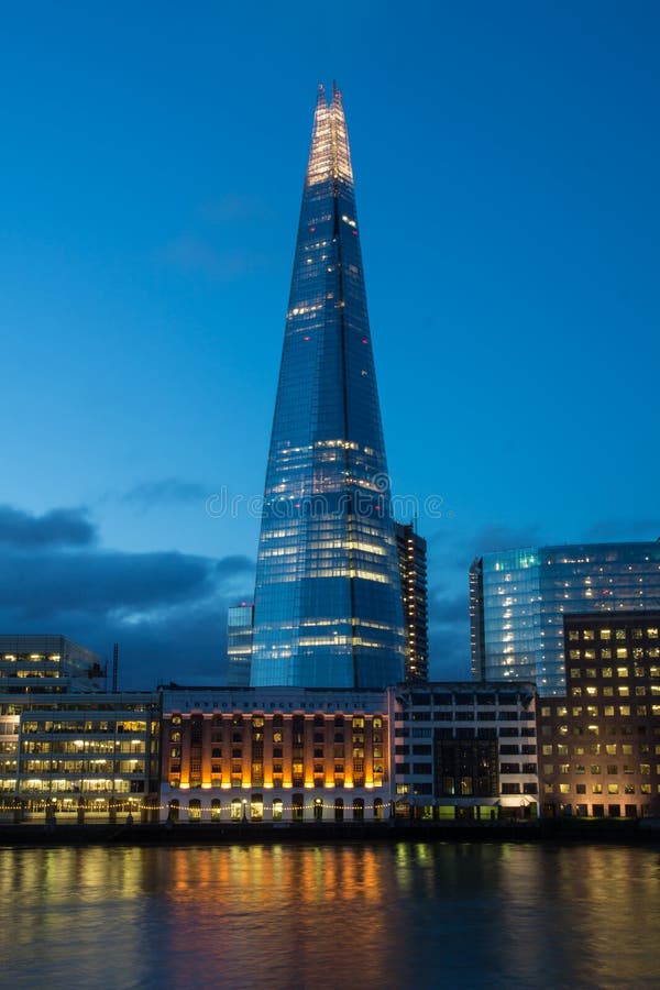 The shard by Night editorial stock photo. Image of high - 29011398