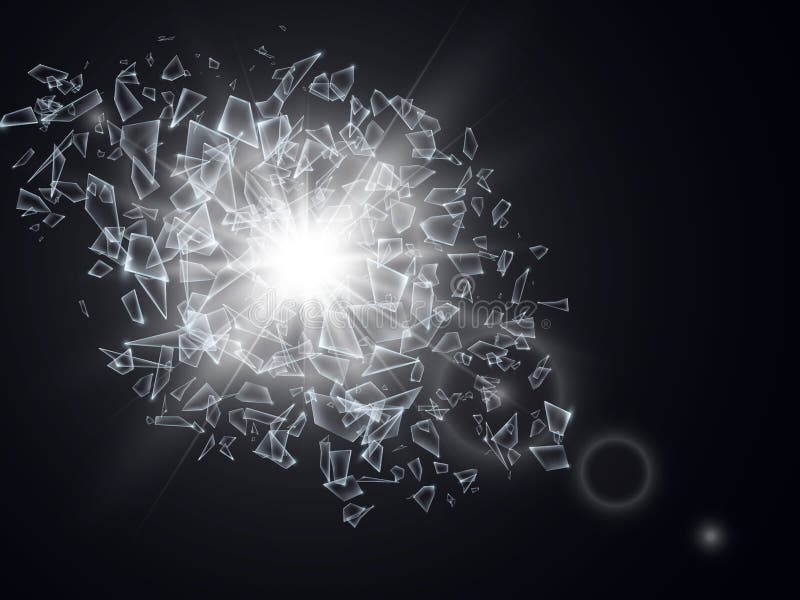 Shards of Broken Glass. Abstract Explosion. Vector Illustration Stock ...