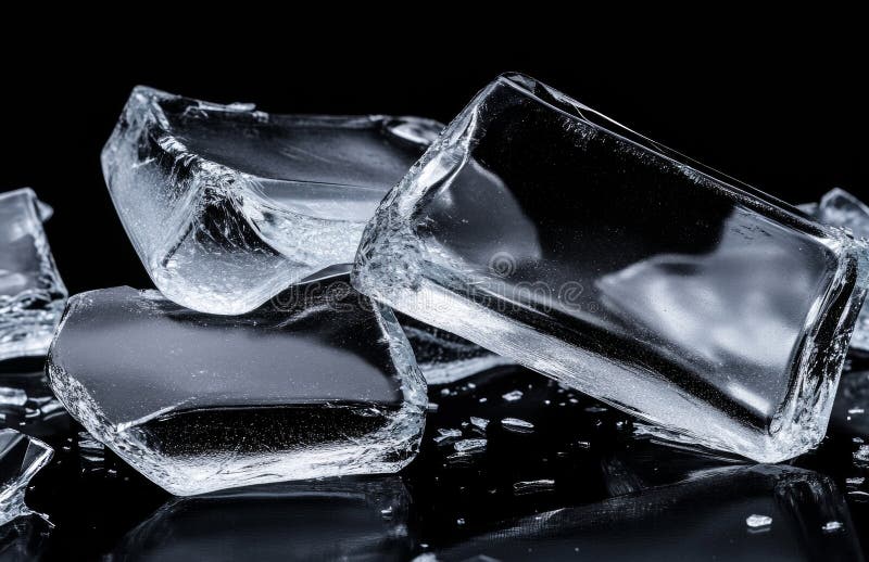 Broken Glass Sharp Shards Scattered Across Dark Background Stock Photos ...