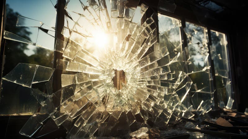 Shards falling glass stock illustration. Illustration of glow - 372084276