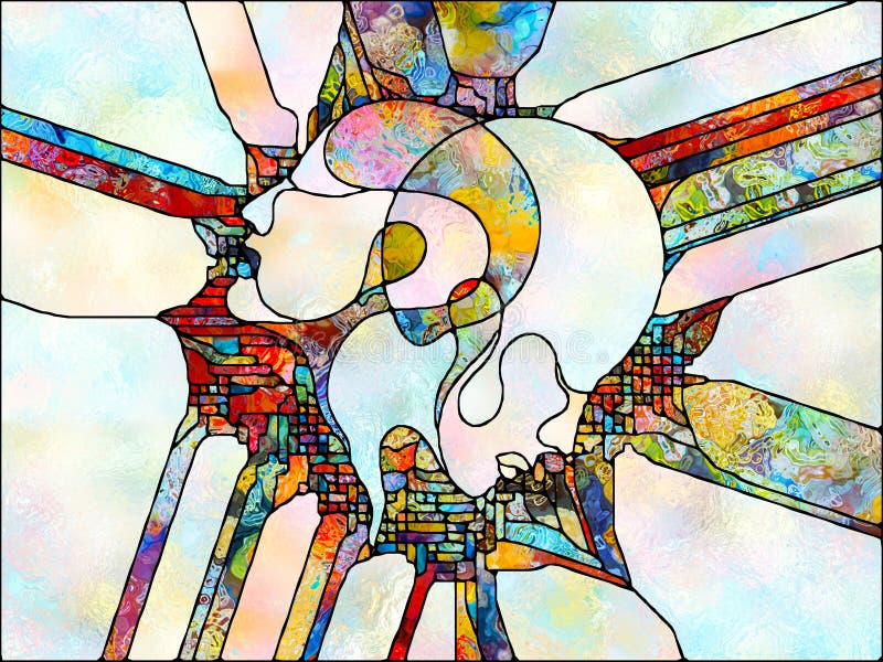 Energy of Stained Glass stock illustration. Illustration of illuminated ...