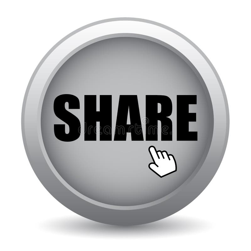 Share button icon stock illustration. Illustration of clicking - 134280387