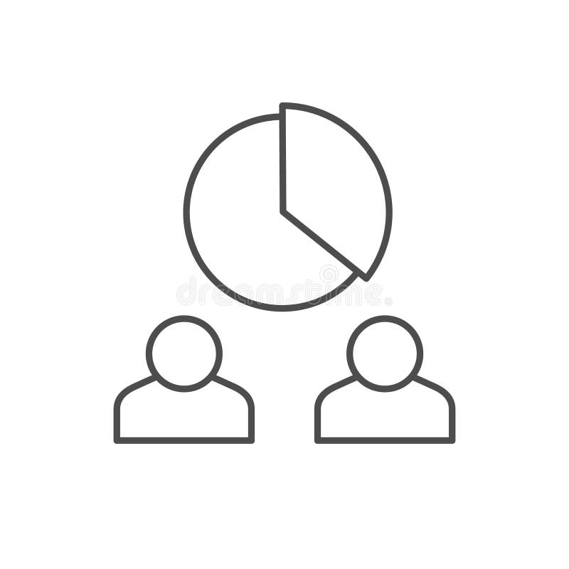 Share Allocation Line Outline Icon Stock Vector - Illustration of ...