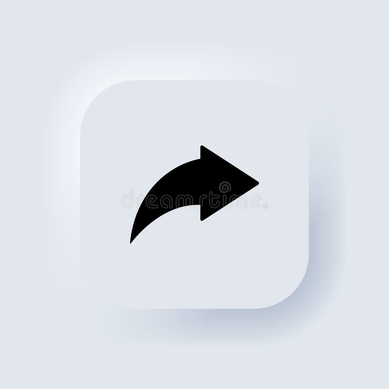 Share Arrow Icon. Arrow Social Media Button. Share Button. Neumorphic ...