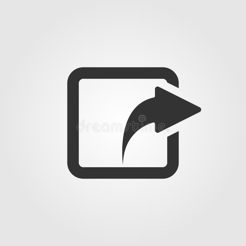 Share Arrow Icon Vector, Solid Illustration, Pictogram Isolated on Gray ...