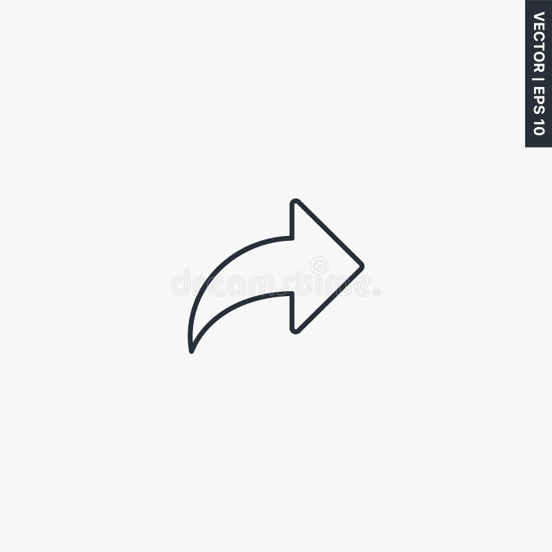 Share, Arrow, Linear Style Sign for Mobile Concept and Web Design Stock ...